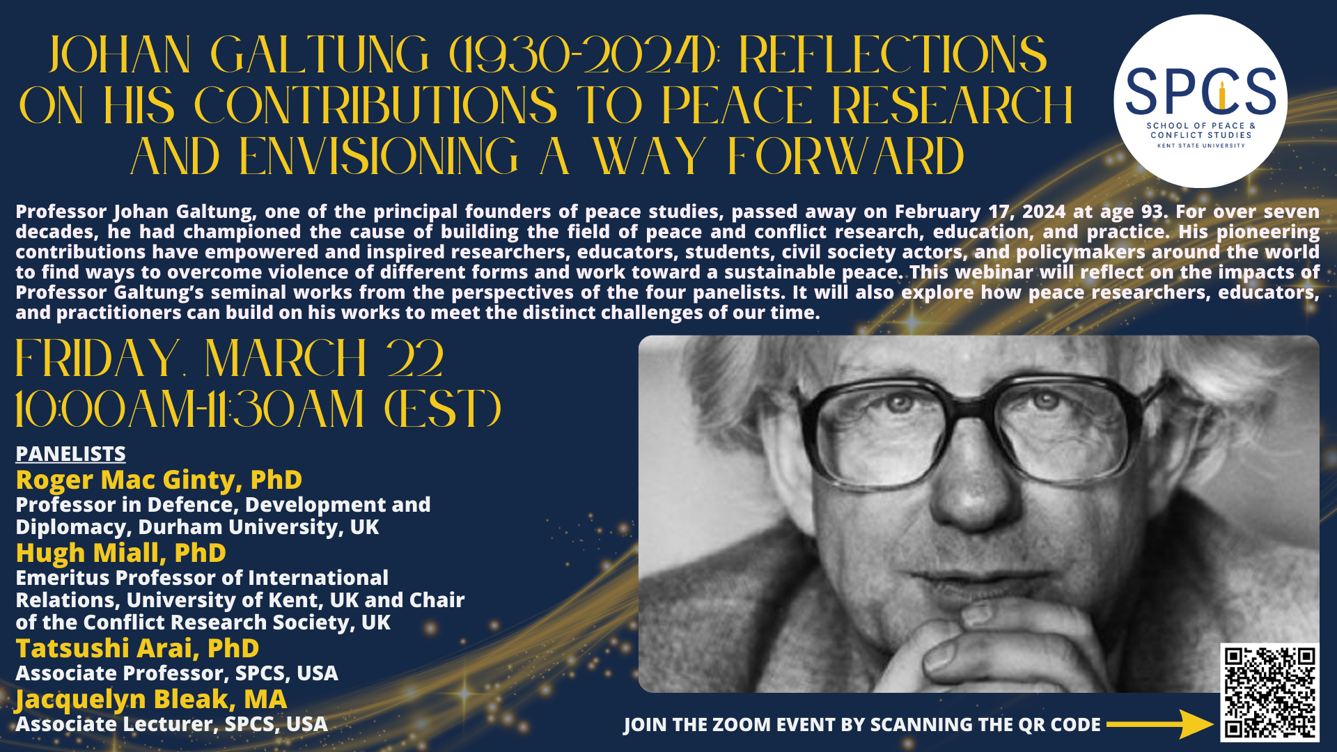Virtual Event March 22: Johan Galtung (1930-2024): Reflections on His ...